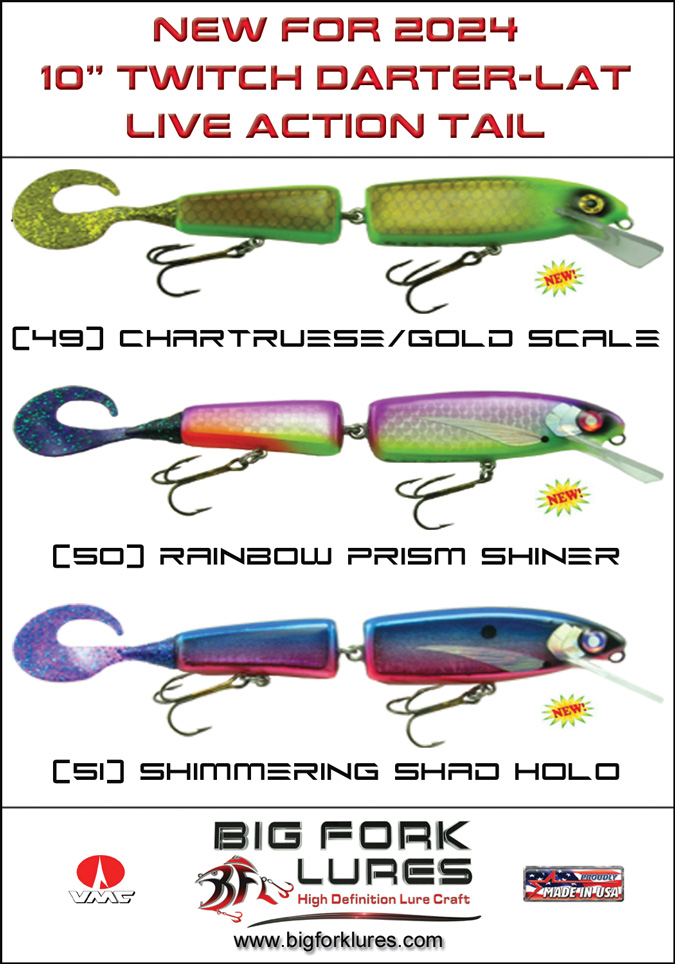 Musky Lures - Handcrafted cedar wood lures for northern pike, musky ...